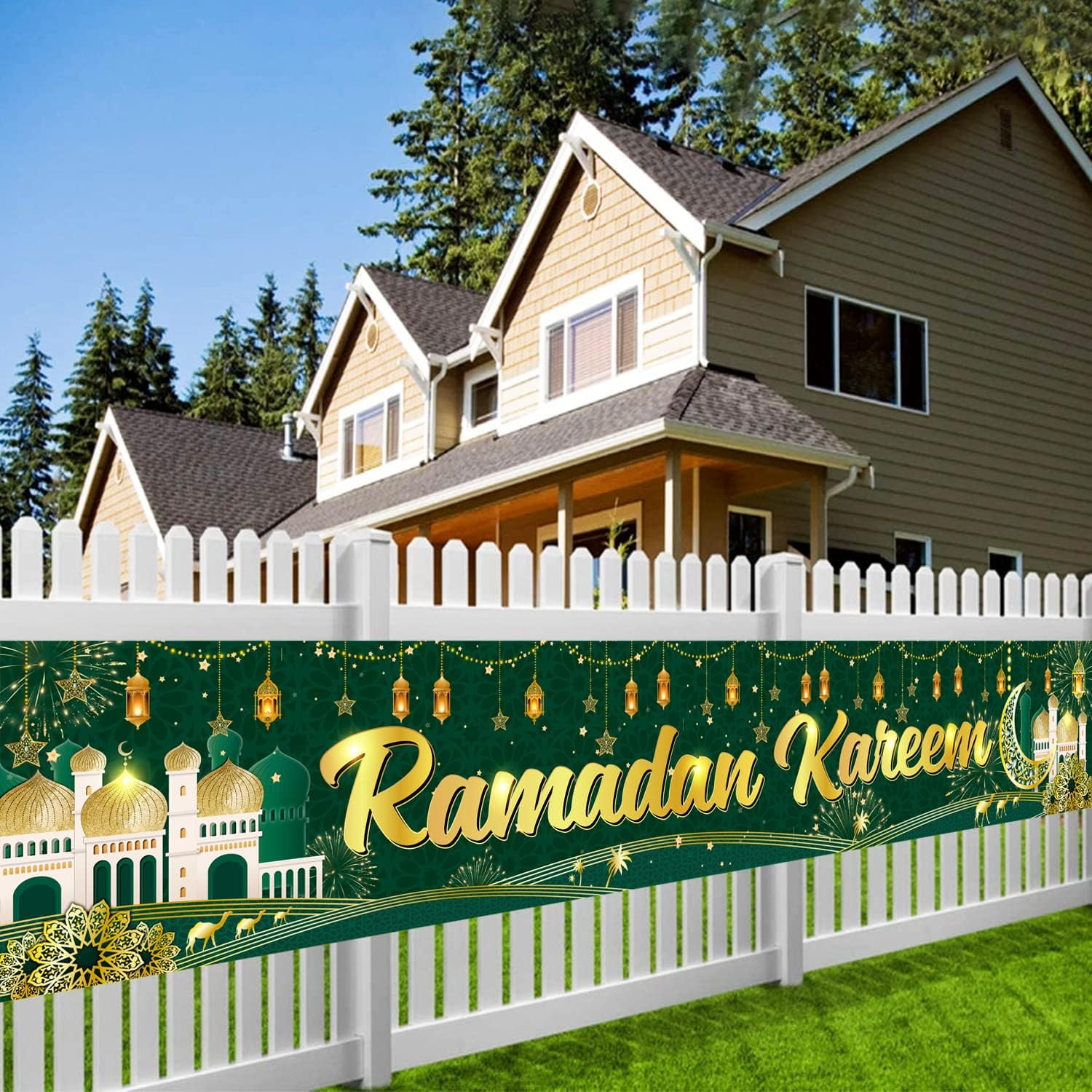 Ramadan Kareem Banner for Front Yard, Ramadan Decorations Outdoor ...