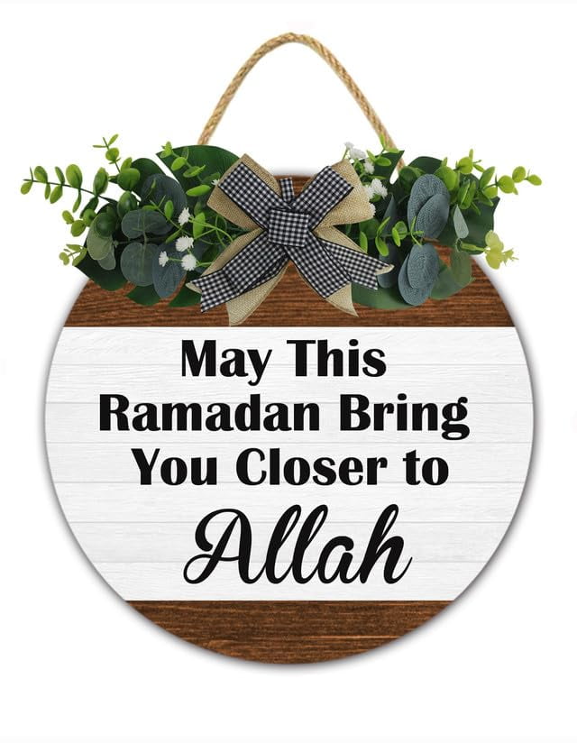 Ramadan Kareem and Eid Mubarak Decoration - Salam Door Sign - May This ...