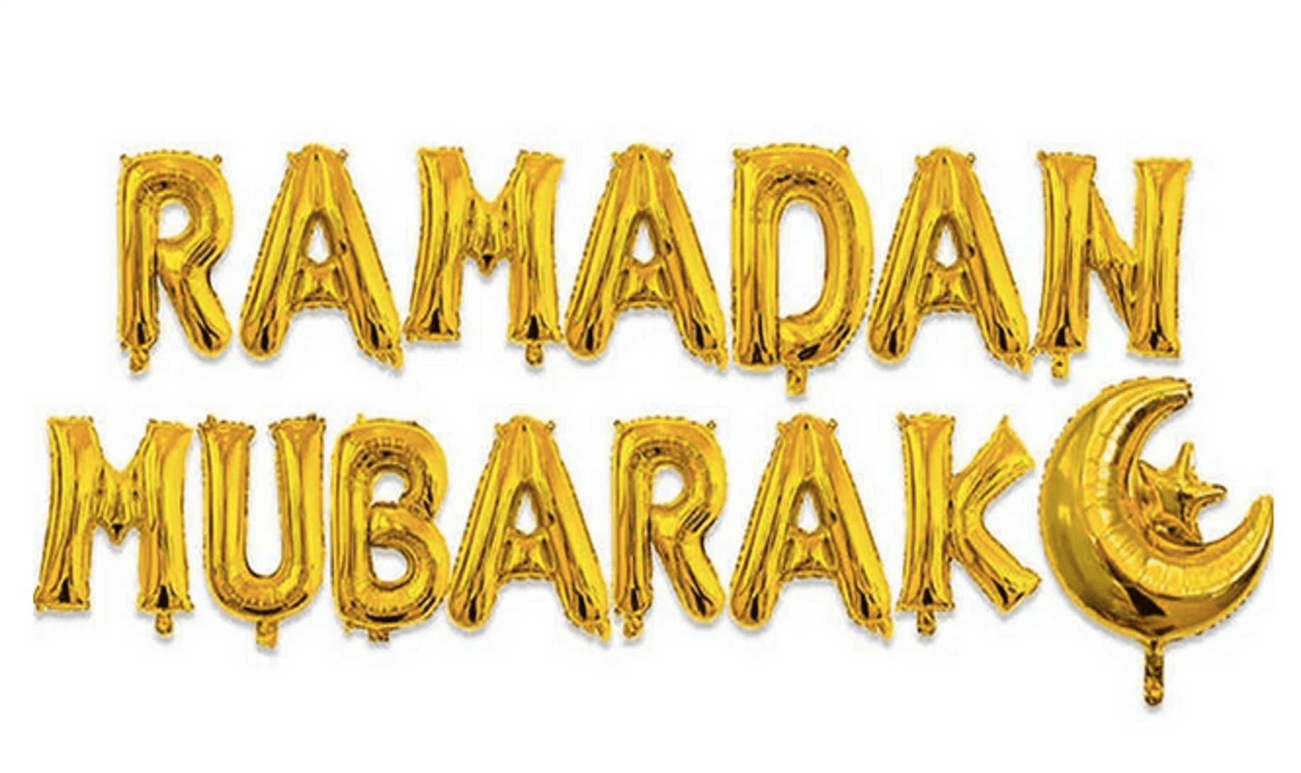 Ramadan Kareem Mubarak Decorations Bunting Aluminum Foil Balloon and ...