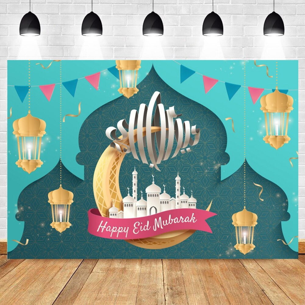 Ramadan Kareem Photography Backdrop EID Mubarak Islamic Mosque Lamps ...