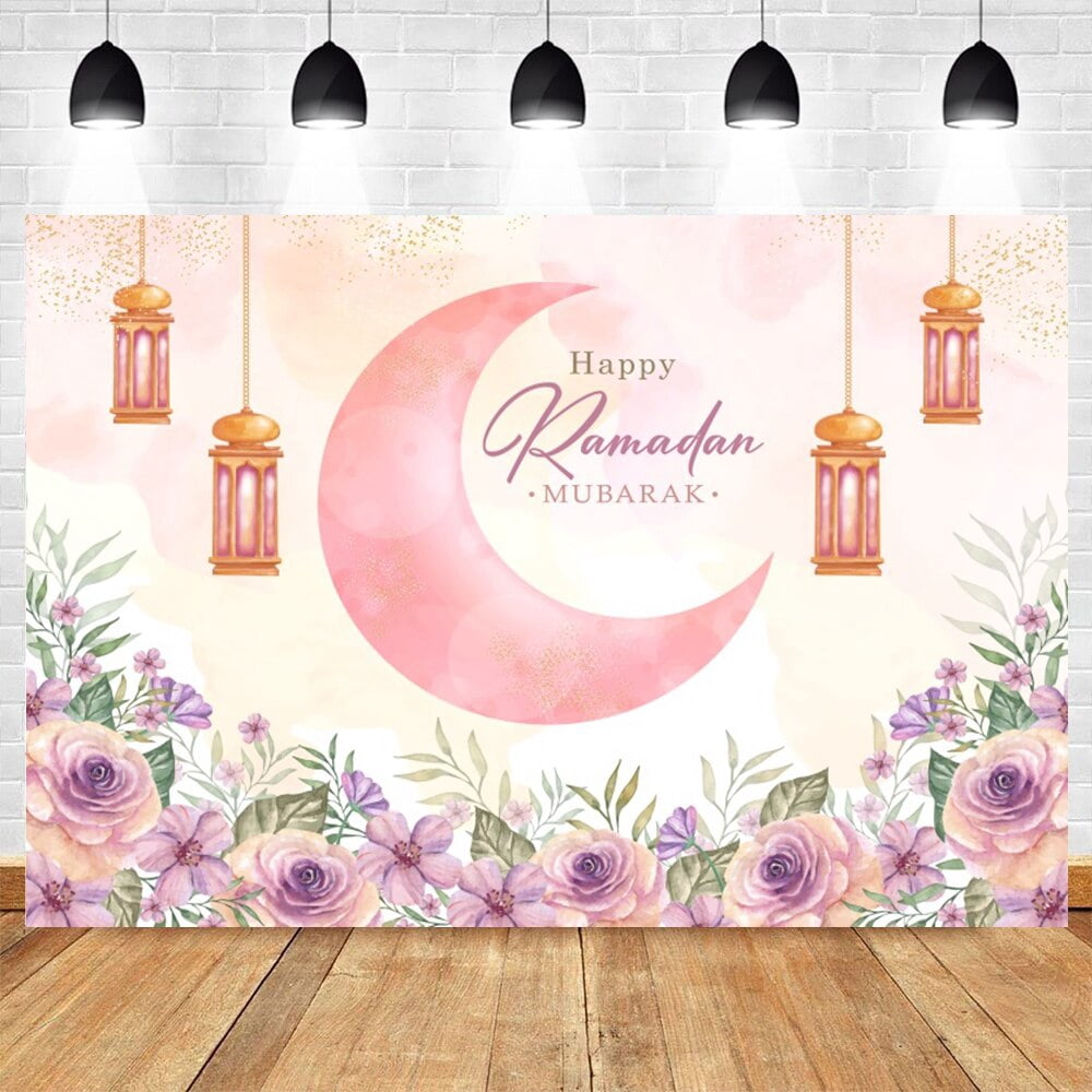 Ramadan Kareem Photography Backdrop EID Mubarak Islamic Mosque Lamps ...