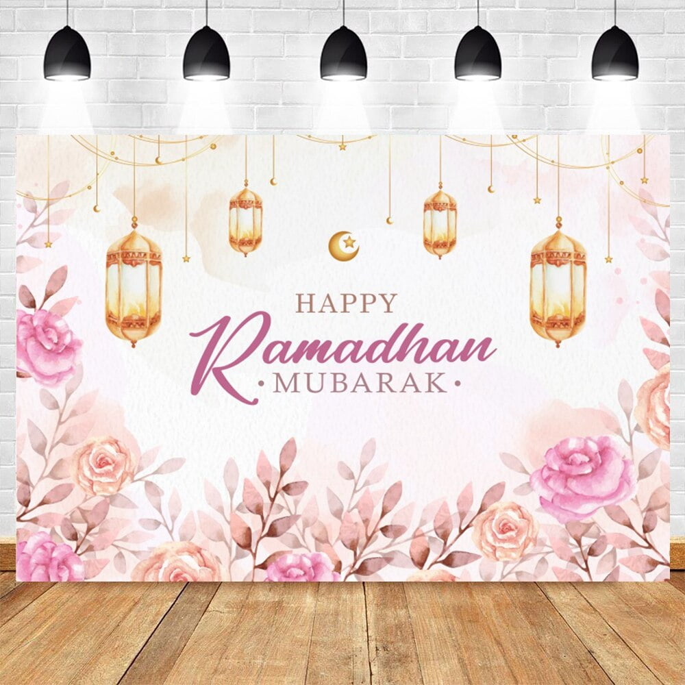 Ramadan Kareem Photography Backdrop EID Mubarak Islamic Mosque Lamps ...