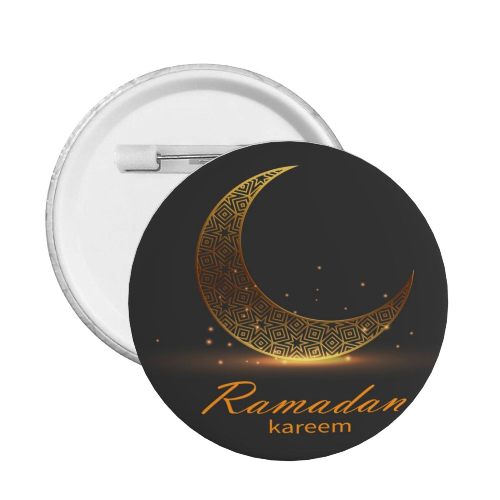 Ramadan Kareem Round Badge Button Pin Brooch Hat Clothing Bag ...