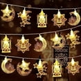 Ramadan Lamp with Crescent and Star String Lights - Indoor Decorative ...