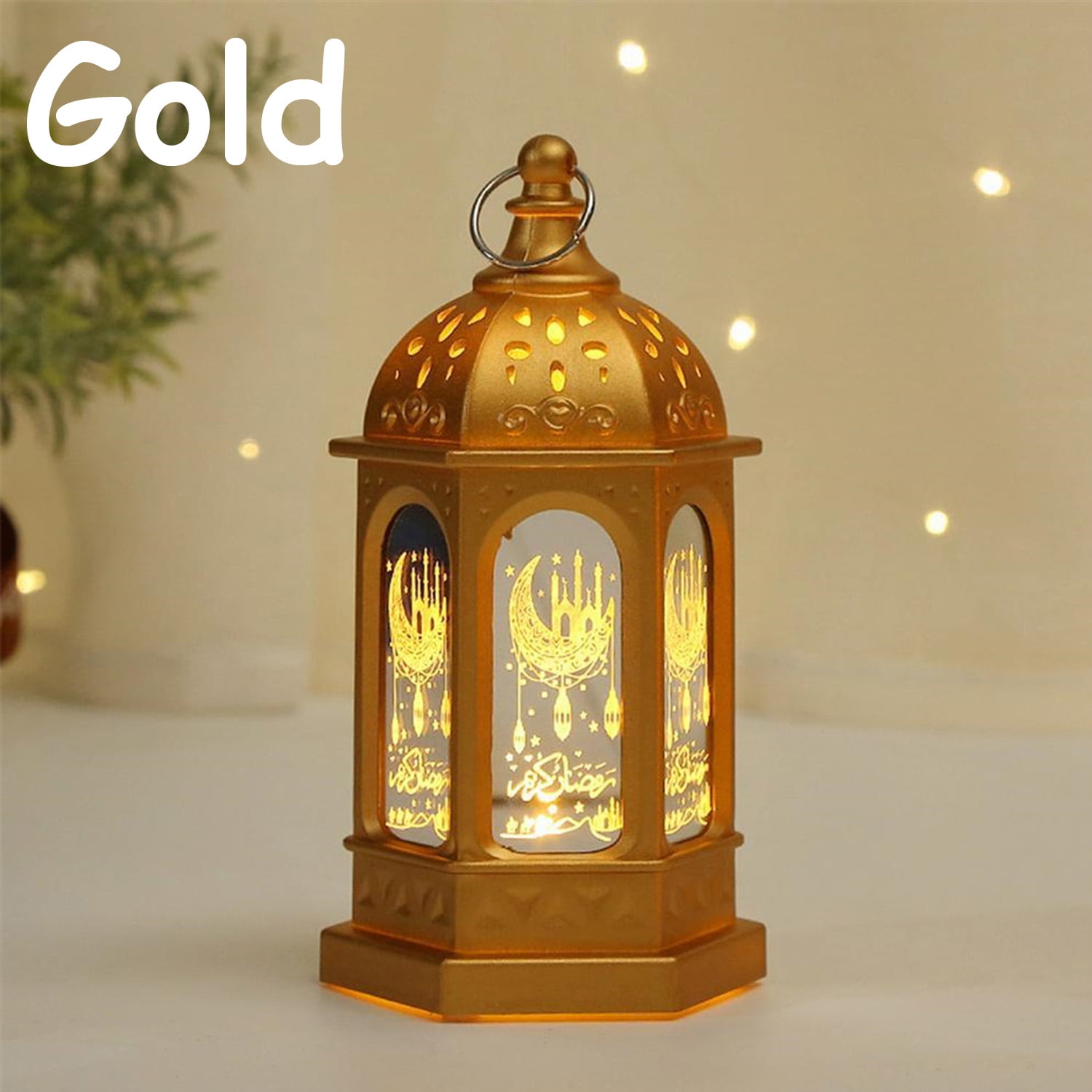 Ramadan Lantern Eid Mubarak LED Lights Ramadan Decoration Mini Star LED ...