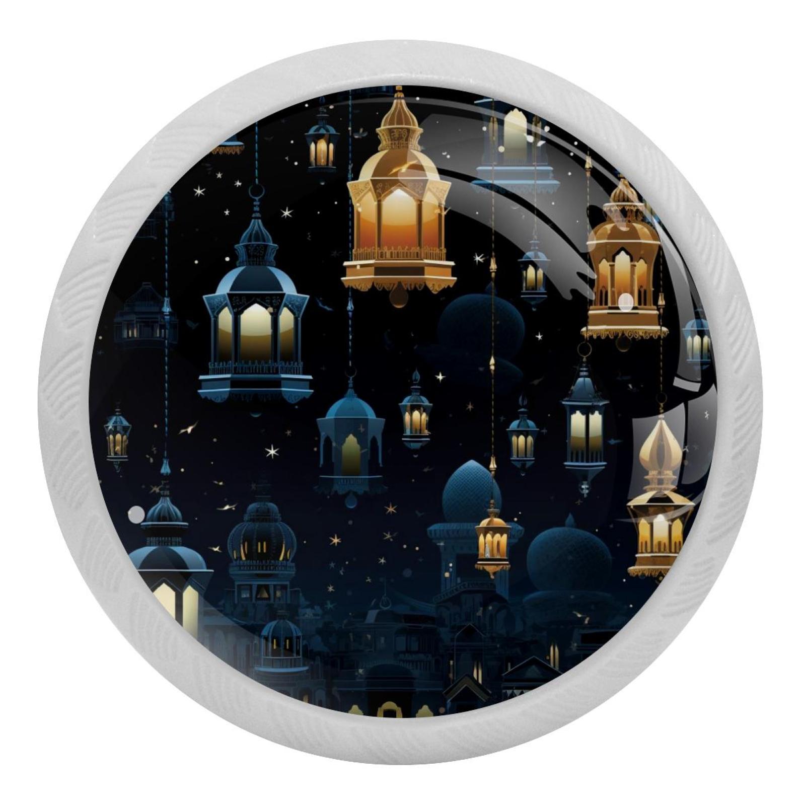 Ramadan Lantern Fluorescent Drawer Pulls with Screws: Round 4-Pack ...
