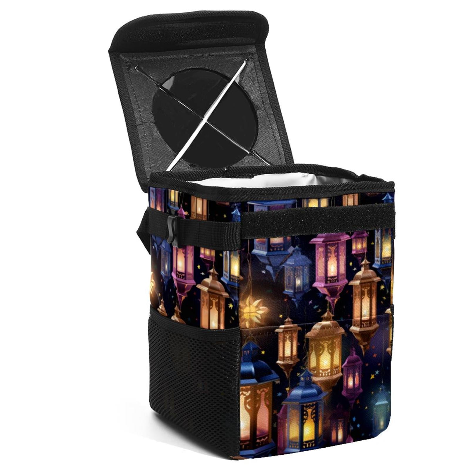 Ramadan Lantern Foldable Car Garbage Can Trash Can for Car, with Lid ...