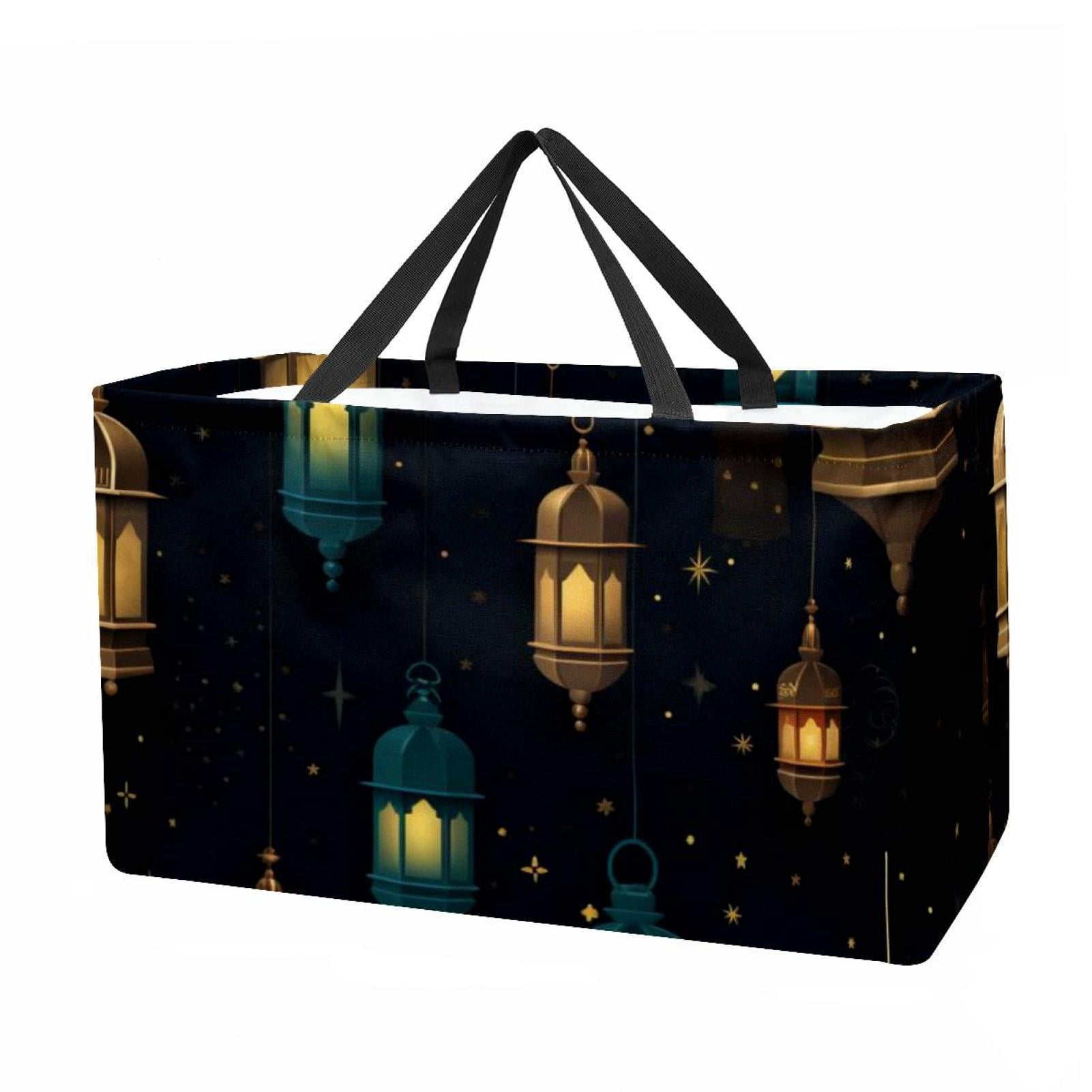 Ramadan Lantern Large Foldable Beach Bag Oxford Cloth Shopping Bag ...