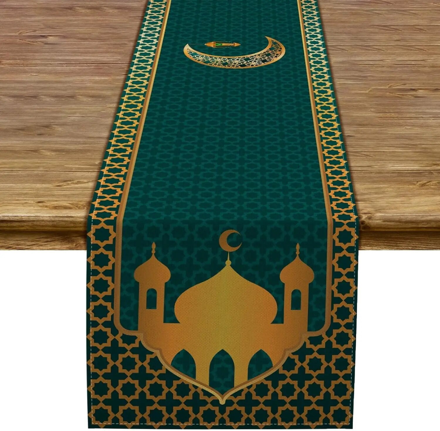 Ramadan Linen Table Runner Holiday Party Decor Eid Mubarak Iftar ...