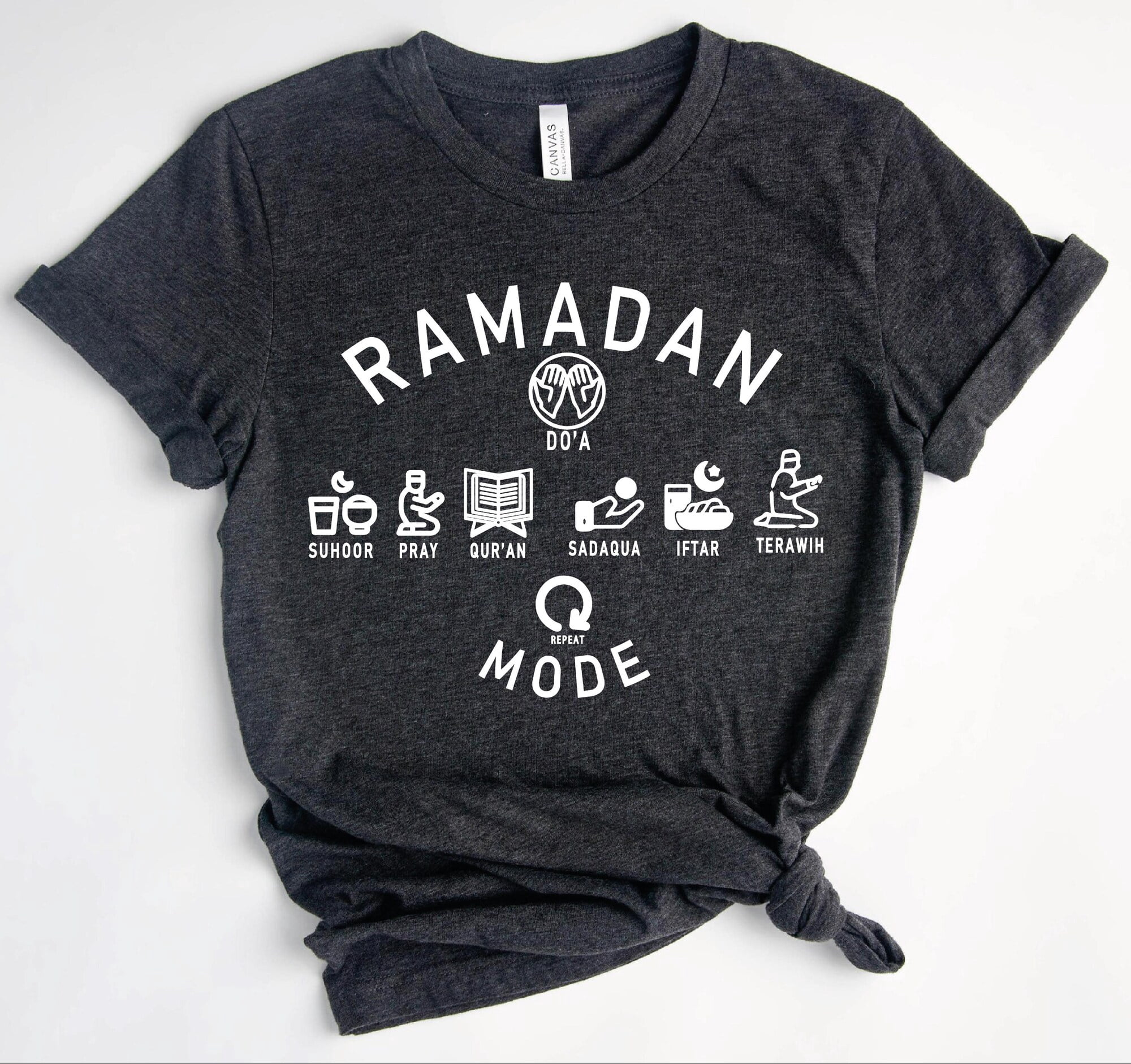 Ramadan Mode Shirt Islamic Prayer Fasting Muslim Graphic Tee P621 ...