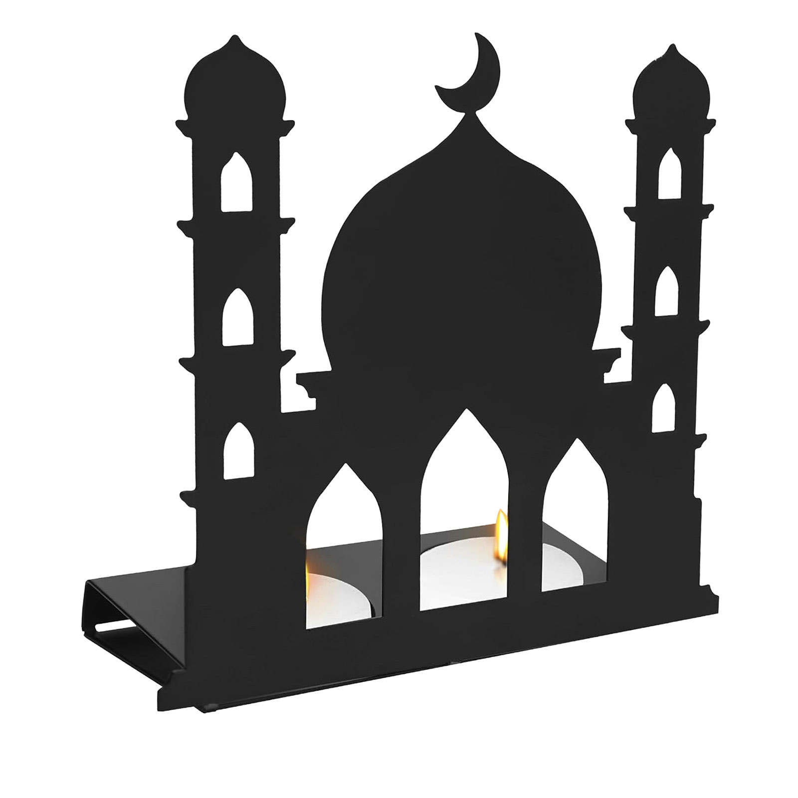 Ramadan Mosque Silhouette Candlestick Holders - Iron Eid Mubarak Candle ...