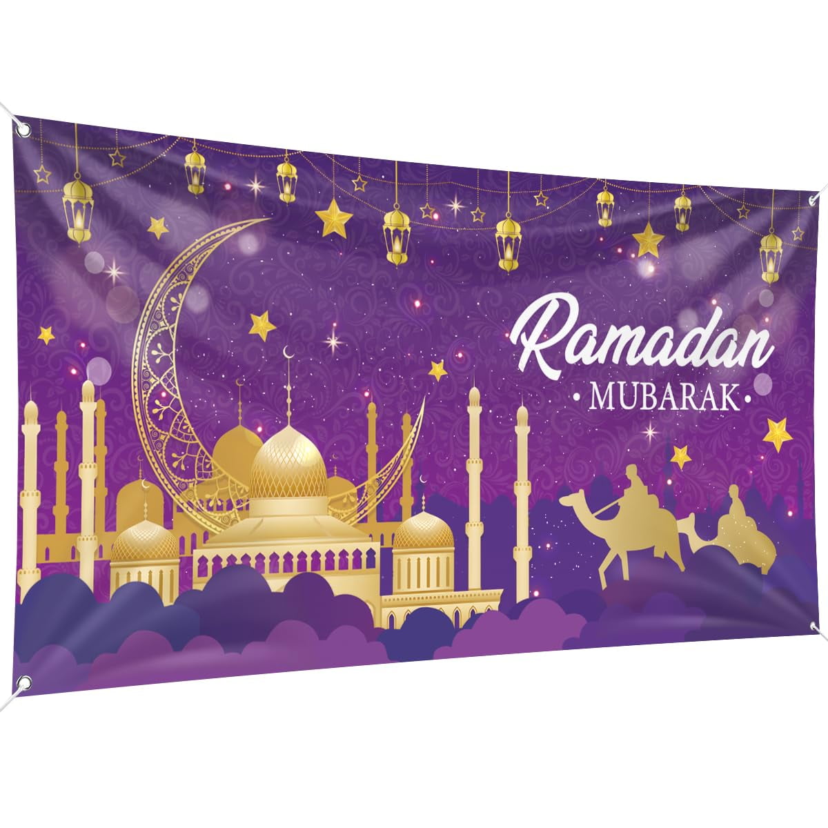 Ramadan Mubarak Decorations, Large Fabric Muslim Ramadan Kareem ...
