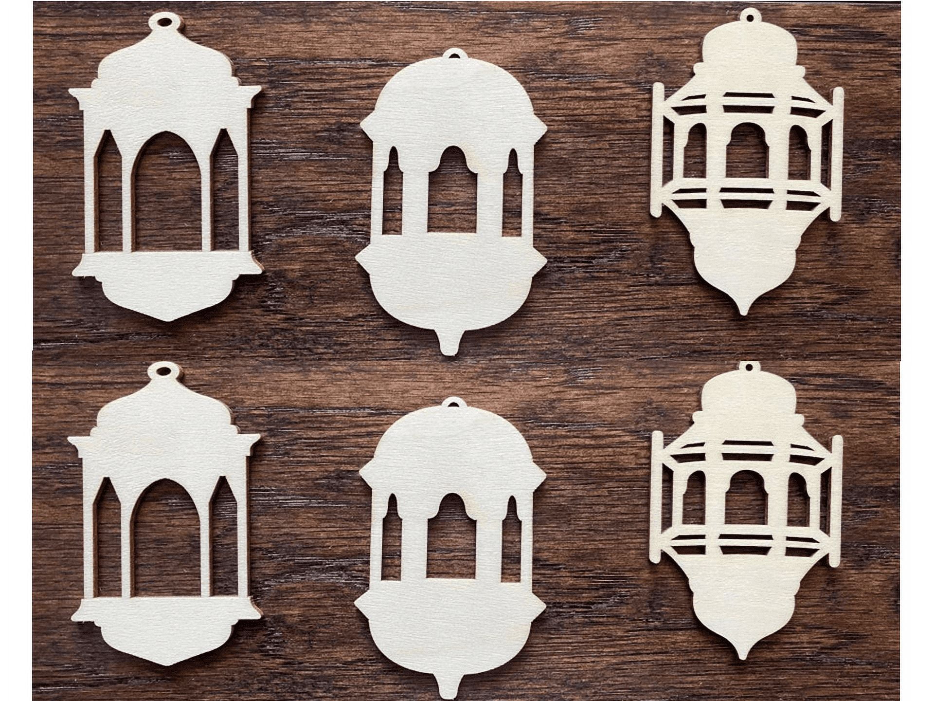 Ramadan Mubarak Lantern Wood Cutouts [24 PACK] Ramadan Mubarak ...