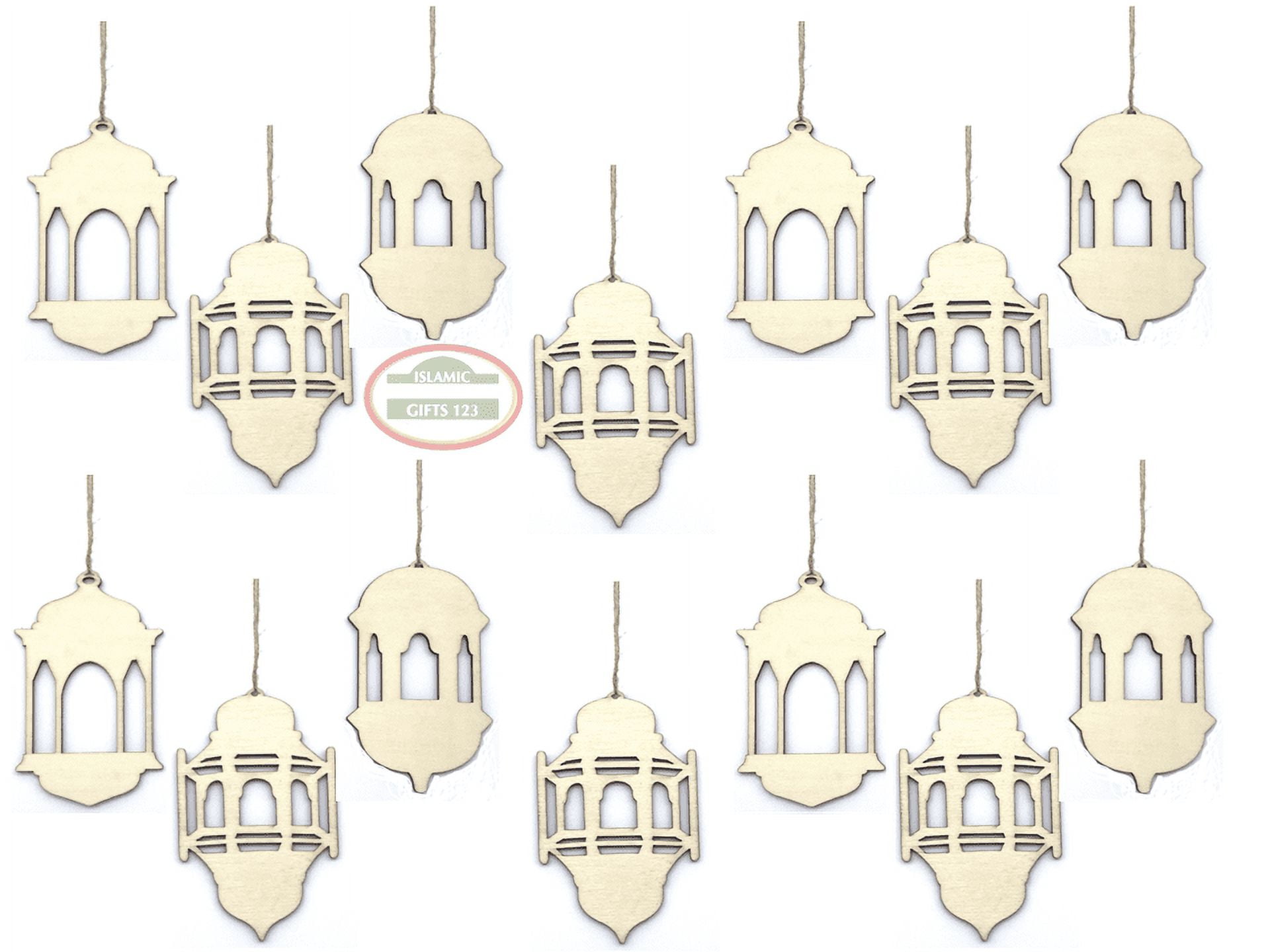 Ramadan Mubarak Lantern Wood Cutouts [48 PACK] Ramadan Mubarak ...