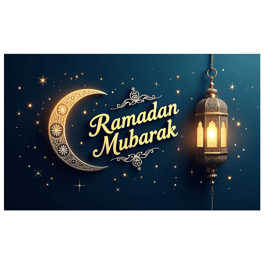 Ramadan Mubarak Lanterns Moon Stars Backdrop Banner Party Supplies ...
