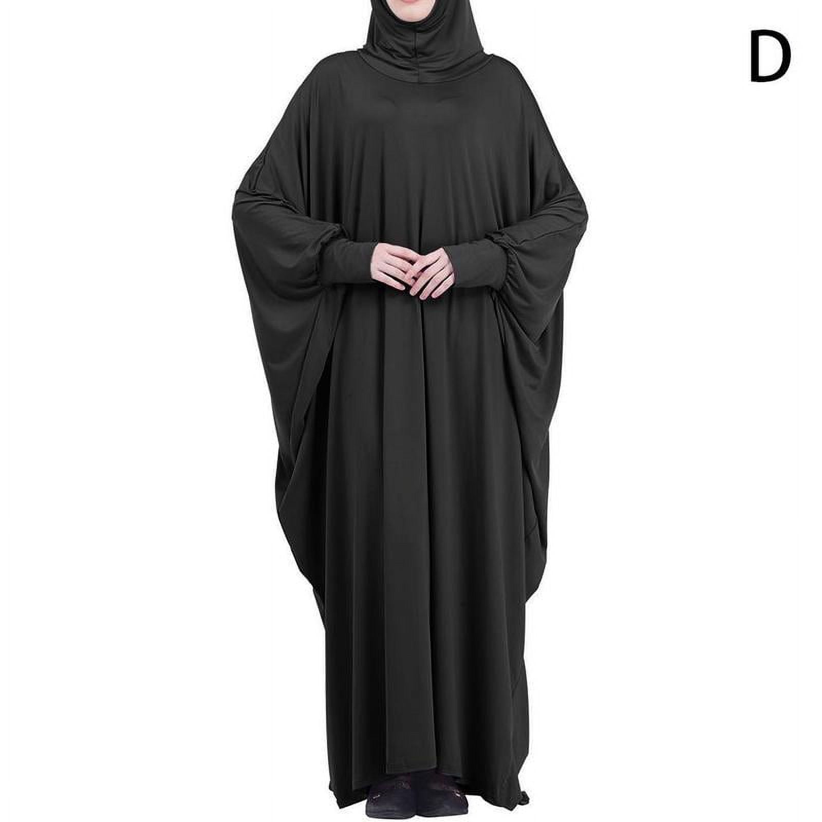 Ramadan Muslim One Piece Prayer Dress Garment Women Hooded Abaya Full ...