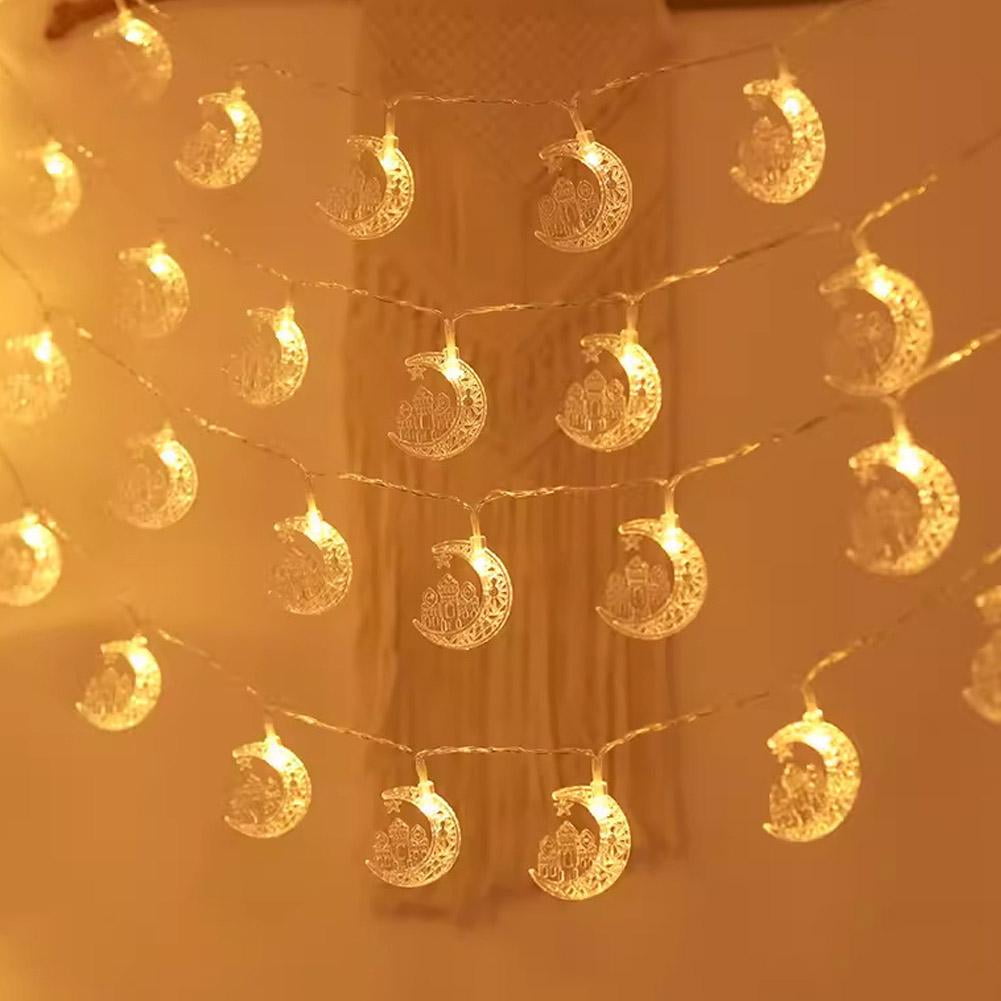 Ramadan Star Moon Fairy LED String Lights Eid Mubarak Decor Muslim ...