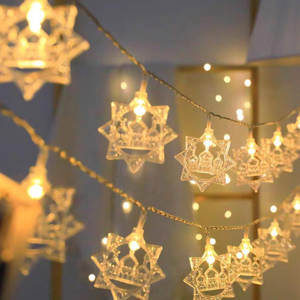 Ramadan Star Moon Fairy LED String Lights Eid Mubarak Muslim Dec V5H4 ...