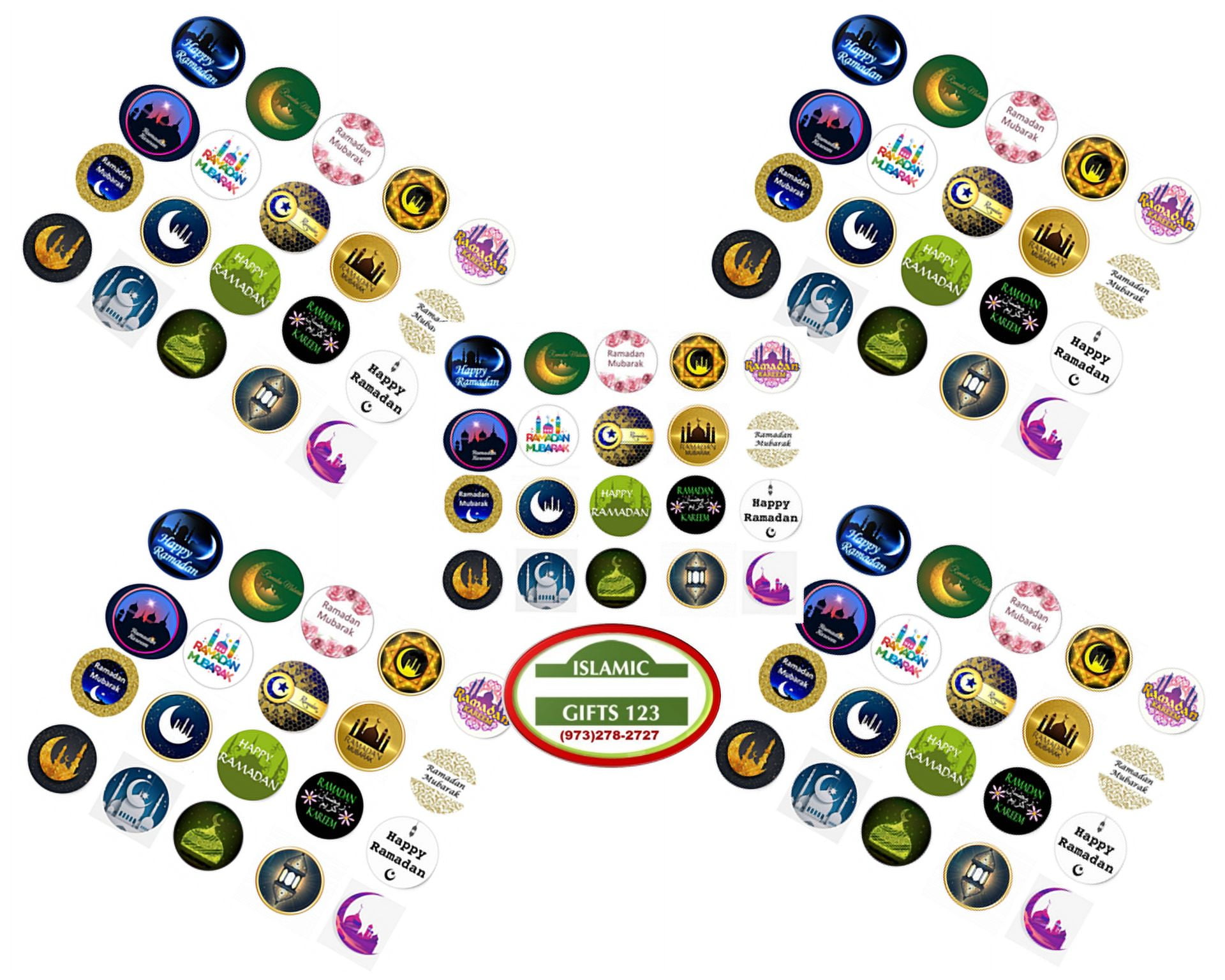 Ramadan Stickers[400] [1.5 Inch] Ramadan Mubarak Ramadan Kareem ...