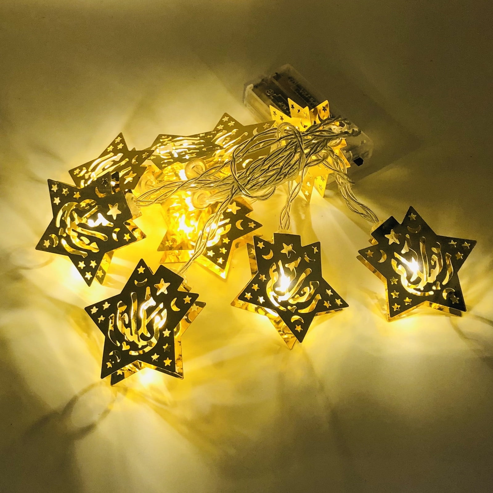 Ramadan String Lights, 5.4 Ft 10 LEDs Star Metal String Lights Ramadan ...