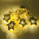 Ramadan String Lights, 5.4 Ft 10 LEDs Star Metal String Lights Ramadan ...
