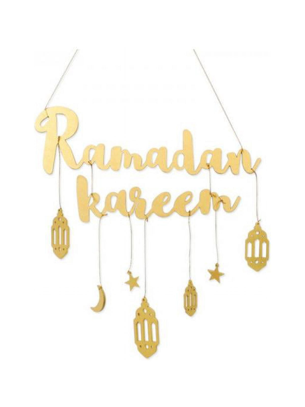 Ramadan Wooden Hanging Plaque Sign Lantern Pendant Ornament Wall DIY ...