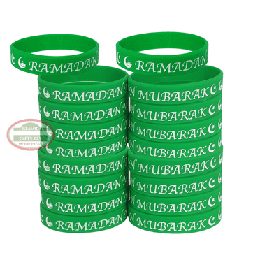 Customized Eid Wrist Bands Silicone Rubber Bracelets [48 Pack] Eid ...