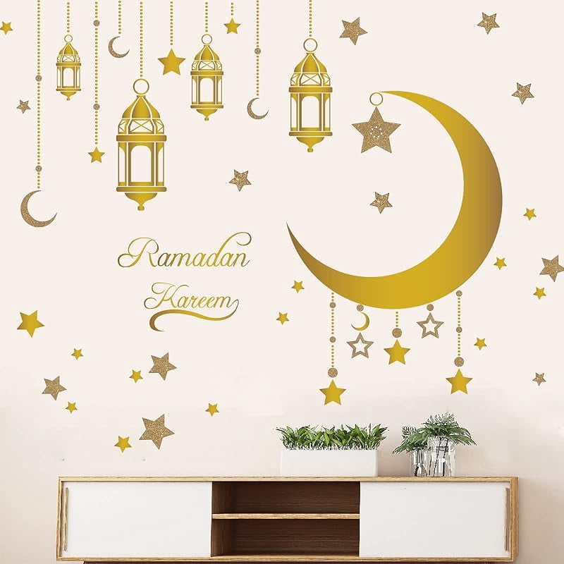 Ramadan wall decor stickers Islamic Muslim wall decals stickers hanging ...