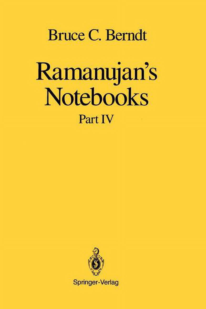Ramanujan's Notebooks: Part IV (Paperback) - Walmart.com