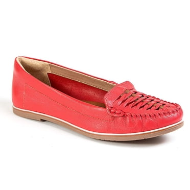 Ramarim 1581101 Made In Brazil Leather Slip On Rounded Toe Woven Moc ...