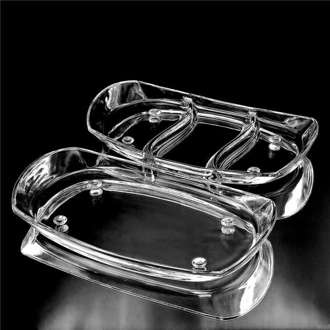 Ramart Studio Glass R1334-0 14.5 in. Prima Oblong Glass Tray - Set of 2 ...
