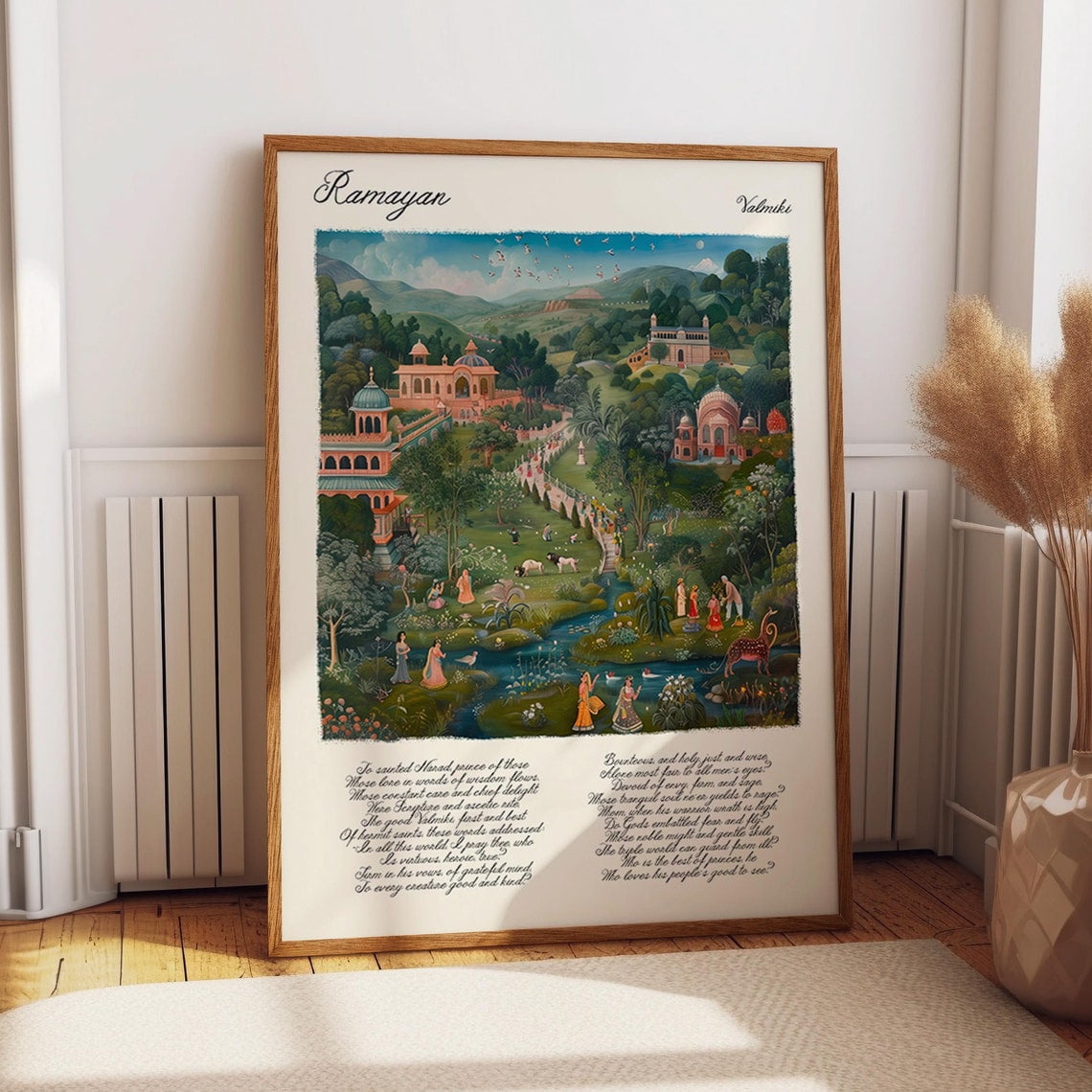 Ramayan Garden Wall Art - Pichwai Style Indian Mythology Art Poster ...