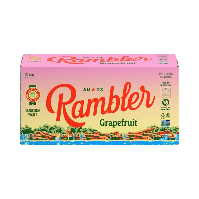 Rambler Sparkling Water Grapefruit Flavor 8pk Cans - Walmart.com
