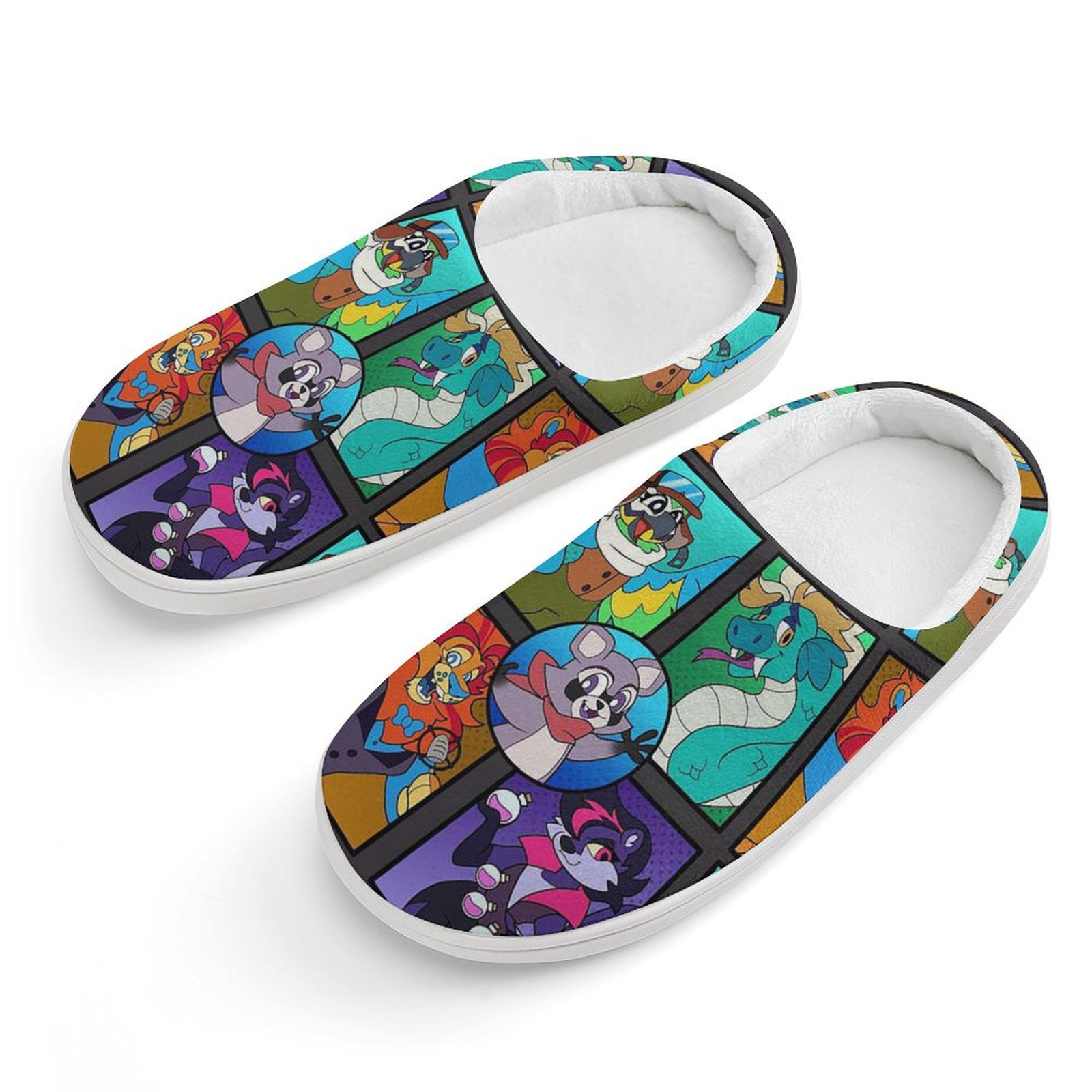 Rambley Indigo Park Fluffy House Cotton Slippers Memory Foam Suede ...