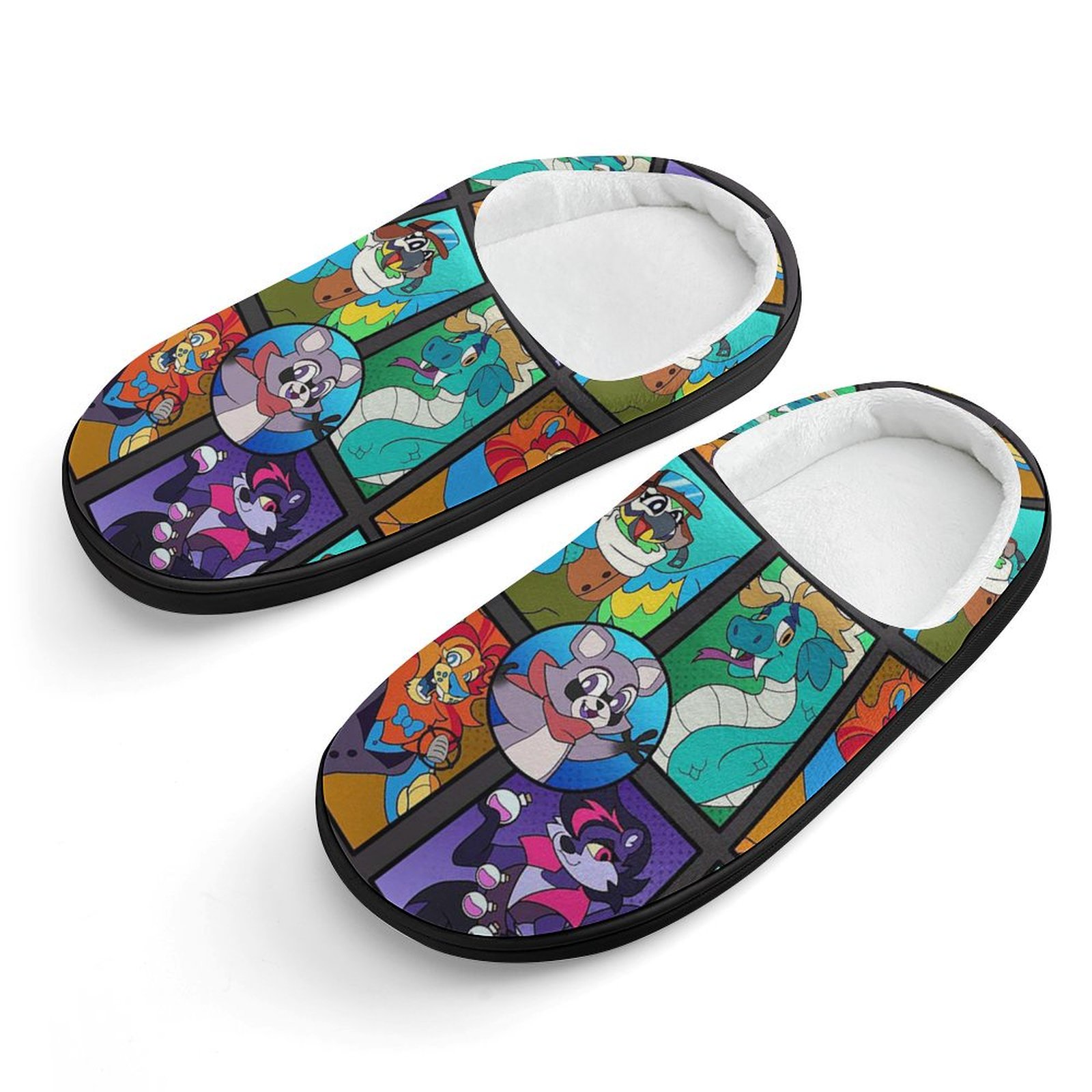 Rambley Indigo Park Fluffy House Cotton Slippers Memory Foam Suede ...
