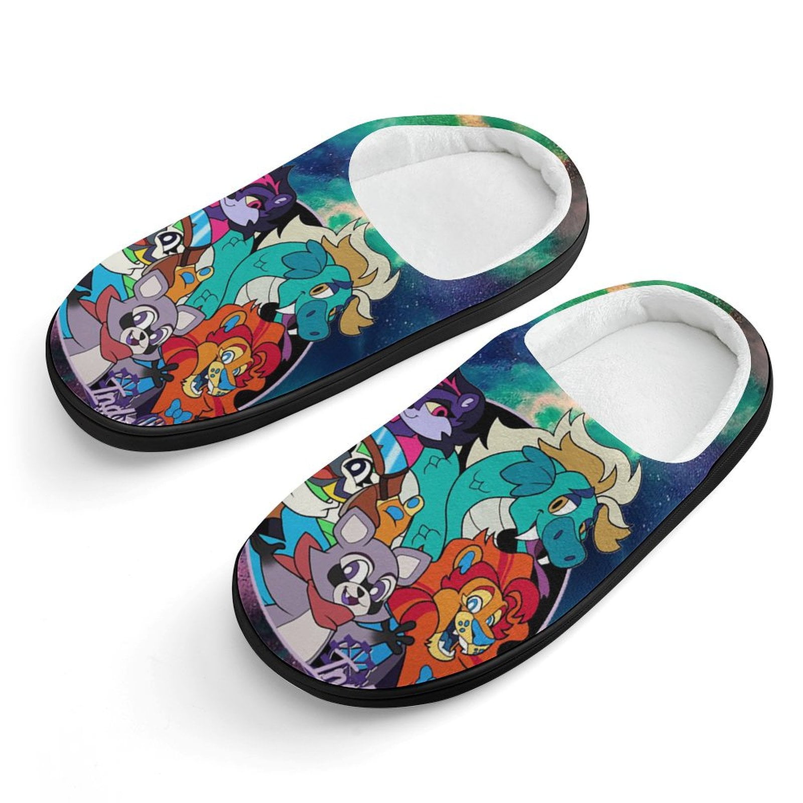 Rambley Indigo Park Fluffy House Cotton Slippers Memory Foam Suede ...