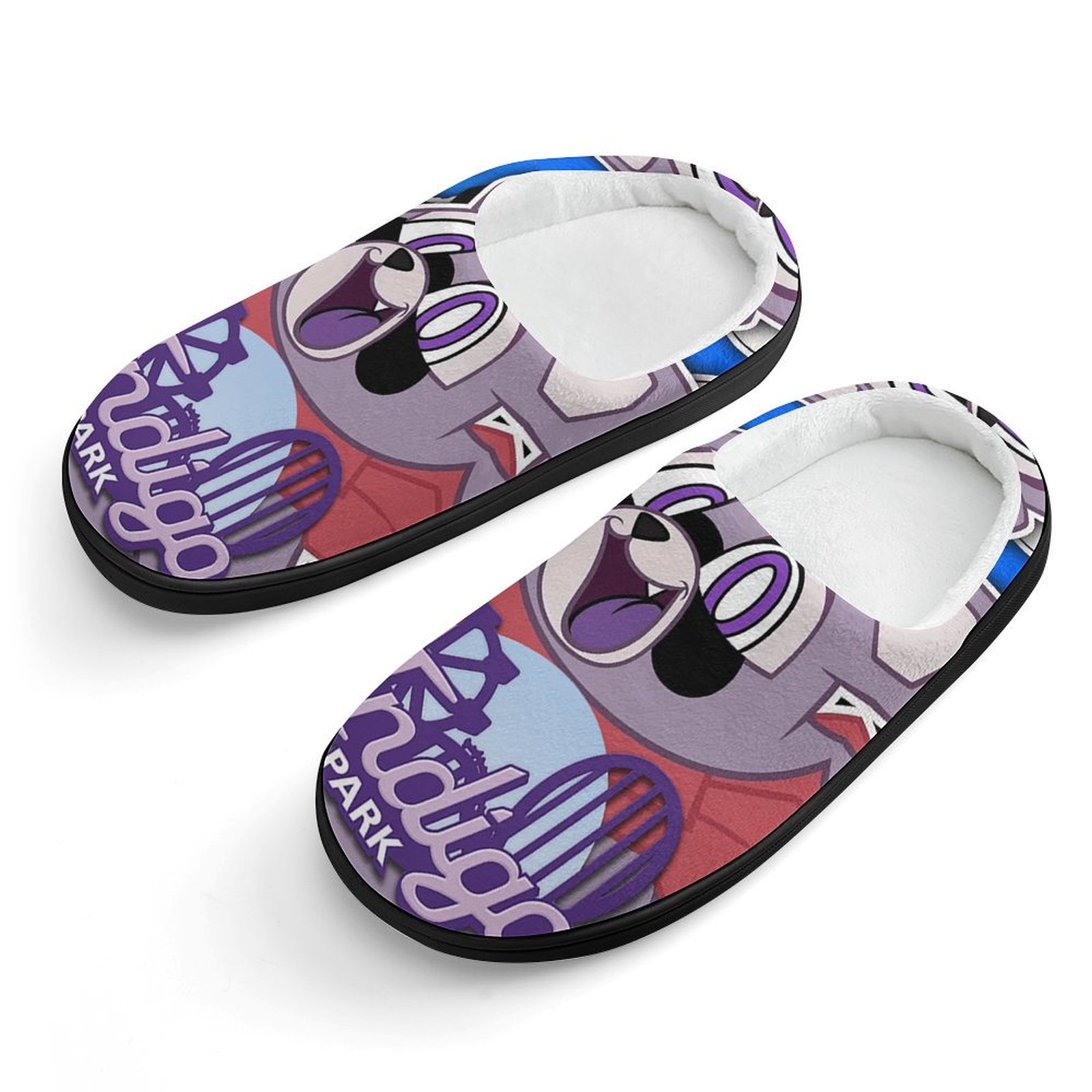 Rambley Raccoon Indigo Park Fluffy House Cotton Slippers Memory Foam ...
