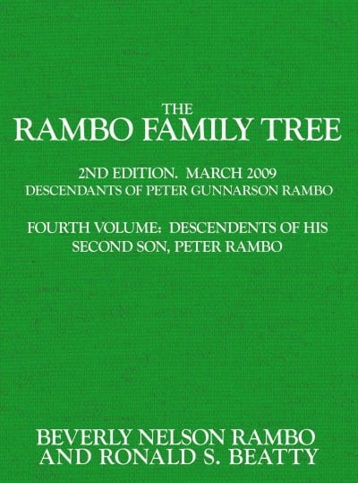 Rambo Family Tree : Descendants of Peter Gunnarson Rambo. Descendants ...