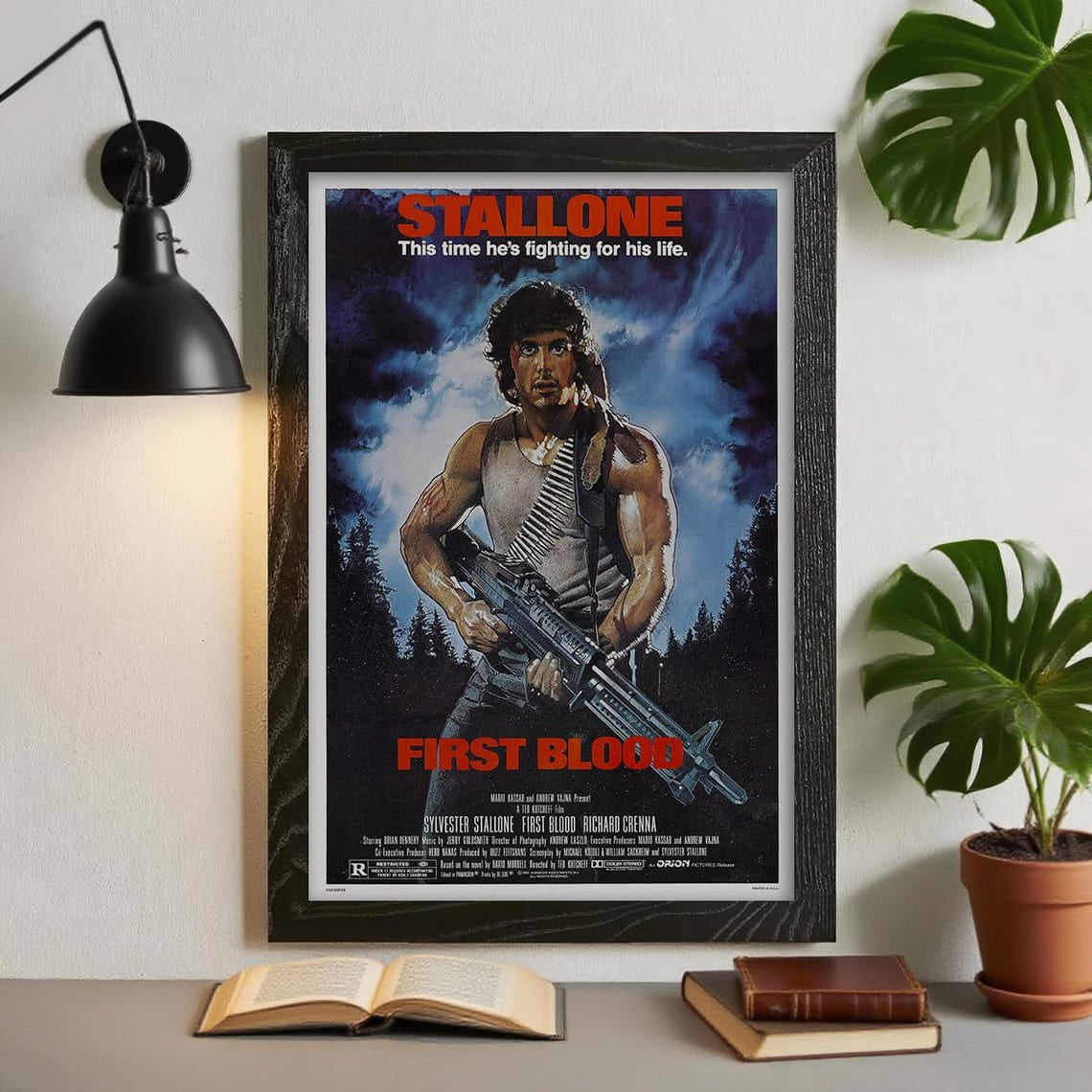 Rambo First Blood 1982 Vintage Movie Print Home decor, Art Collectibles ...