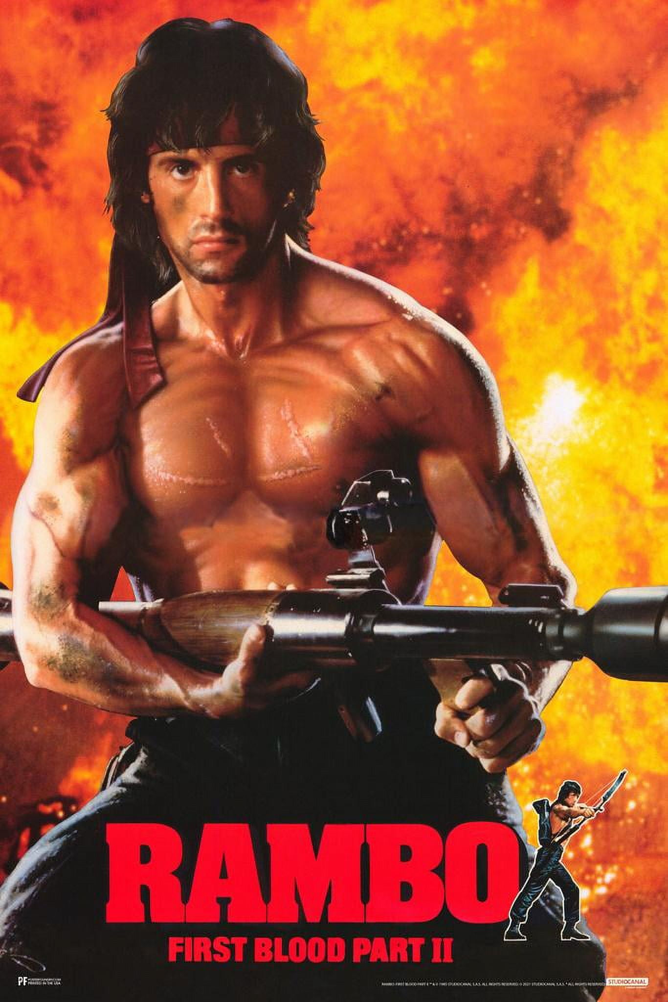 Rambo First Blood Part 2 II Retro Vintage 80s Movie Theater Decor Memorabilia Action Film ...