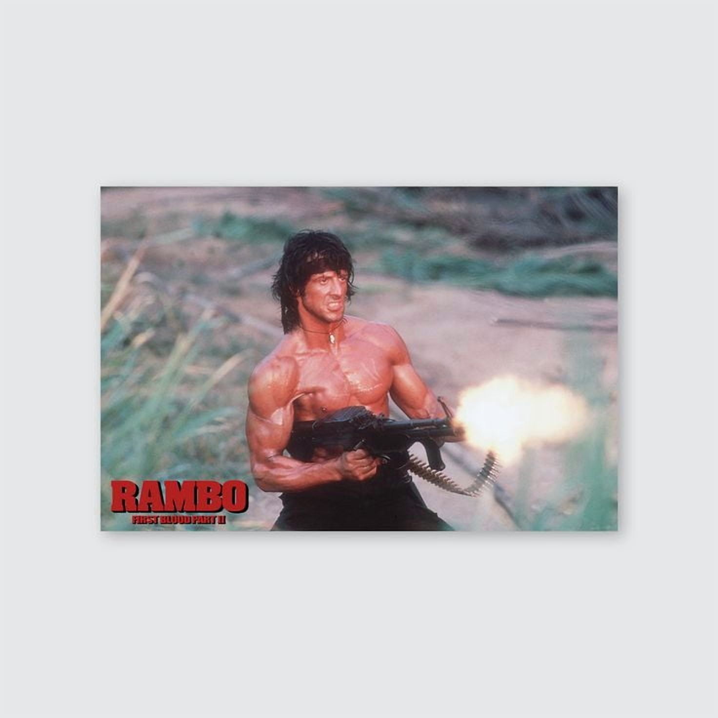 Rambo: First Blood Part 2 Movie Poster Print Retro Style - Size 24''x36 ...