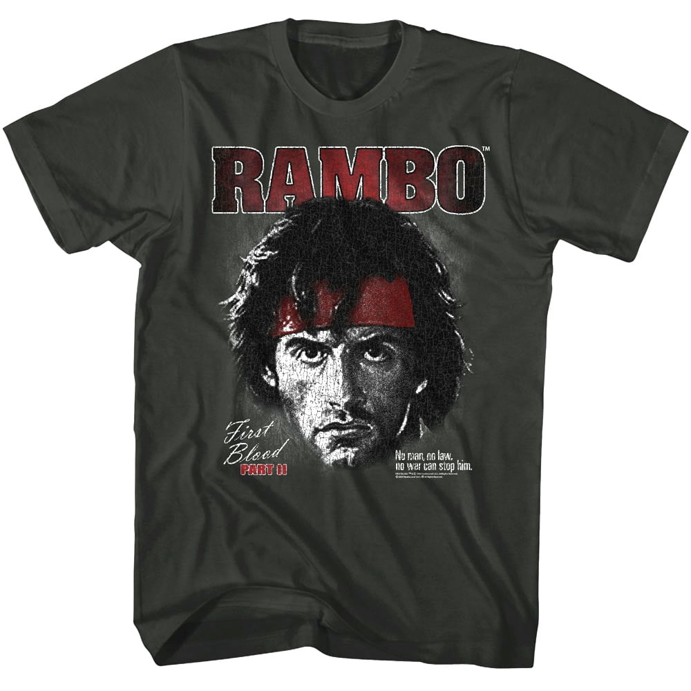 Rambo First Blood Part 2 Extreme Close-up Men's T Shirt (Charcoal ...