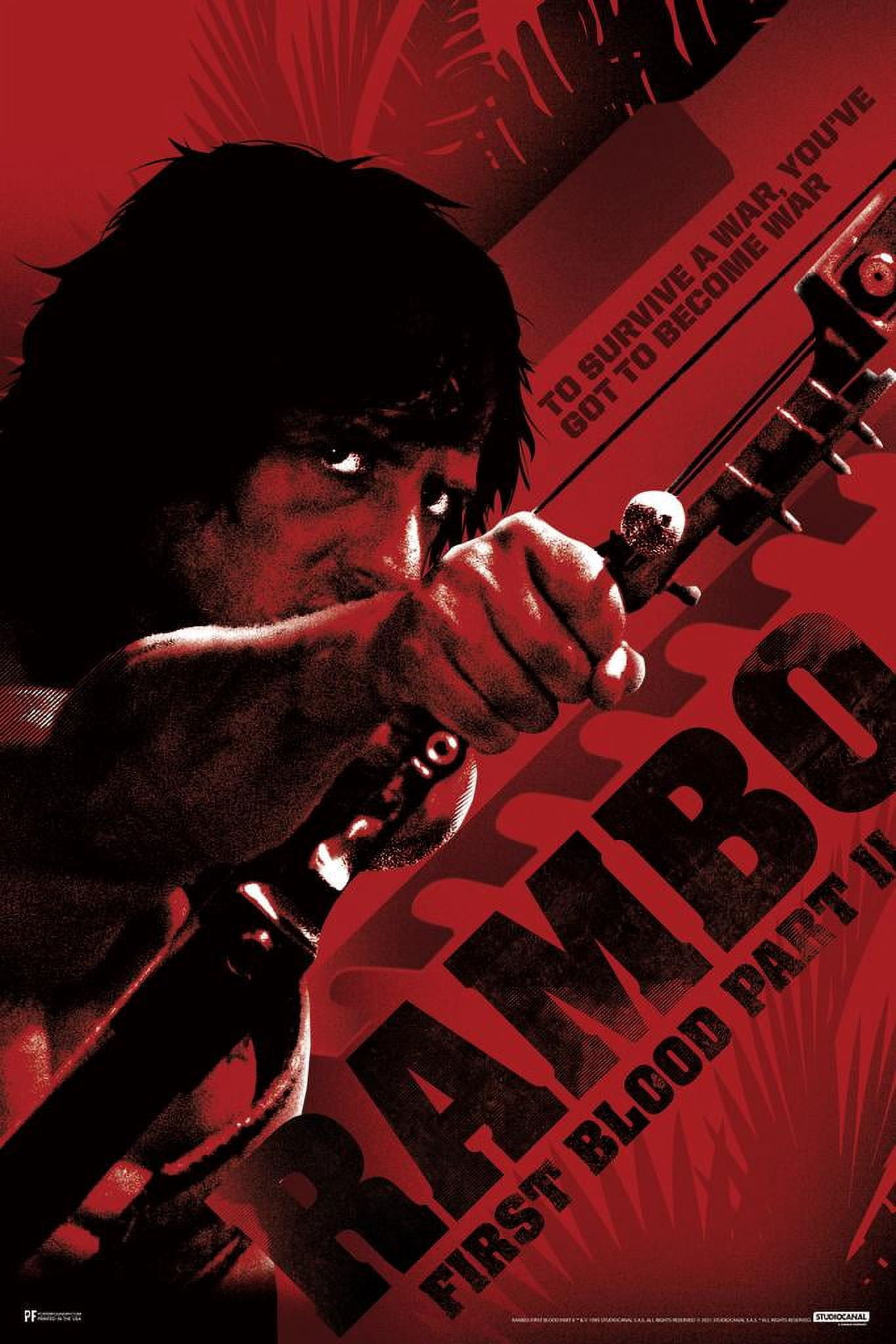 Rambo First Blood Part 2 To Survive A War Youve Got To Become War Retro ...
