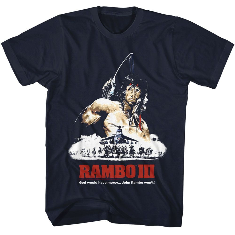 Rambo God Would Have Mercy Navy Adult T-Shirt - Walmart.com