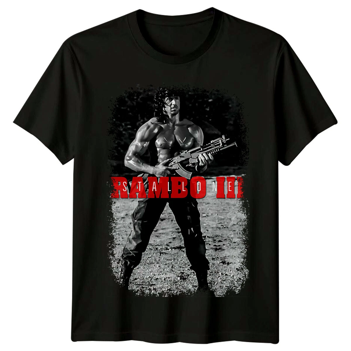 Rambo III (1988) Movie Poster Inspired T-Shirt Retro Action Hero Tee ...