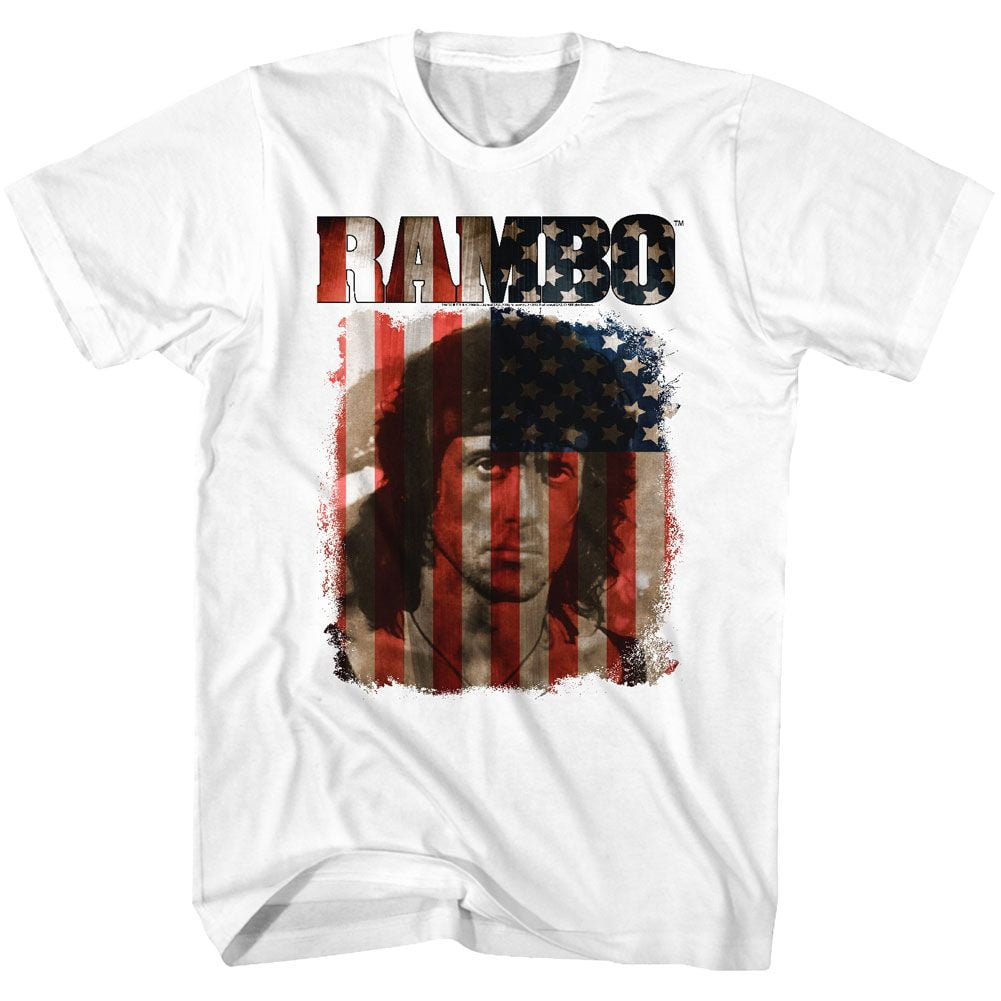 Rambo Merica White Adult T-Shirt 6Xl - Walmart.com