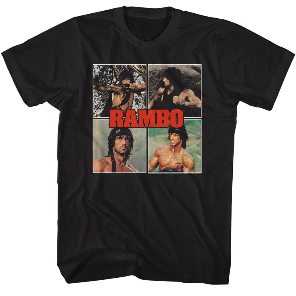 Rambo Multi Image Black T-Shirt - Walmart.com