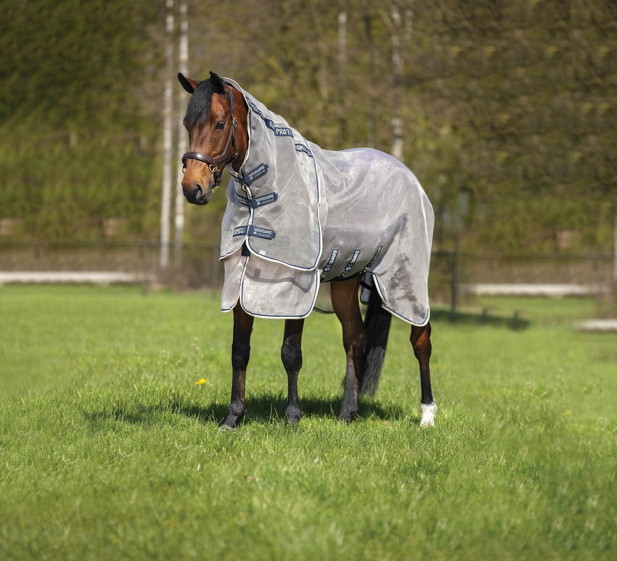 Horseware Ireland Rambo Protector Plus Fly Sheet Silver/Navy 78 ...