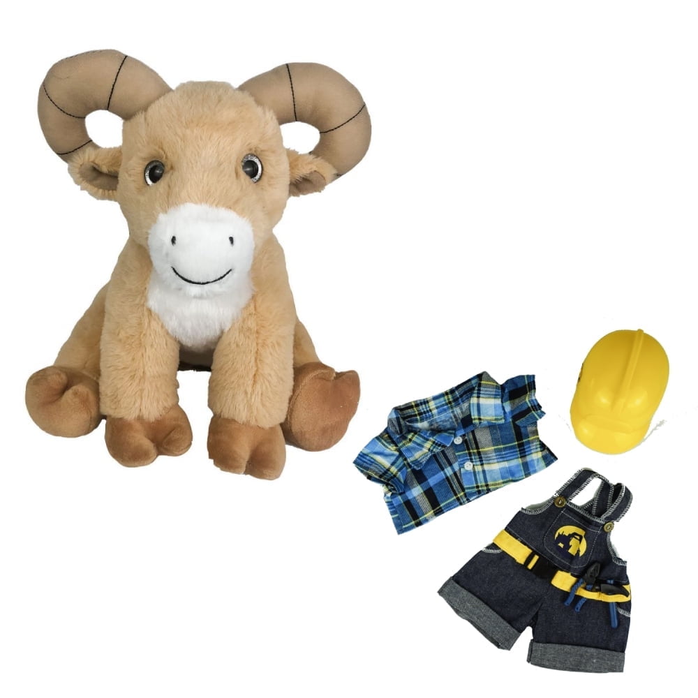 Rambo the Ram 16" Plush Toy with Construction Worker Outfit and HardHat ...