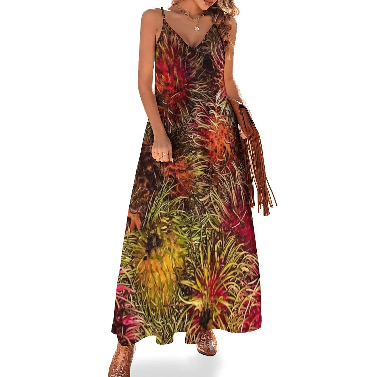 Rambutan Repliion Sleeveless Dress dress party evening elegant luxury celebrity Elegant gown ...